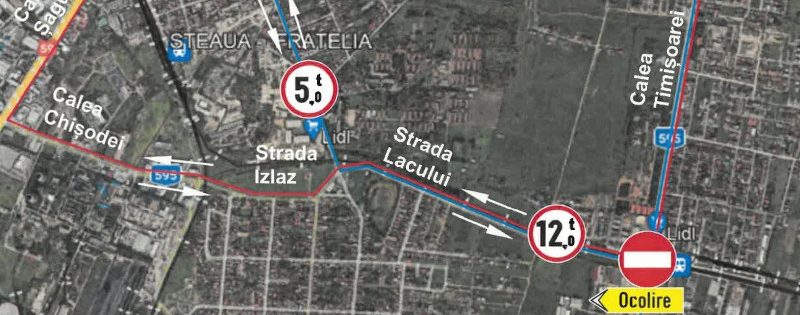 Timișoara: trafic rutier închis spre și dinspre Giroc pe Calea ...